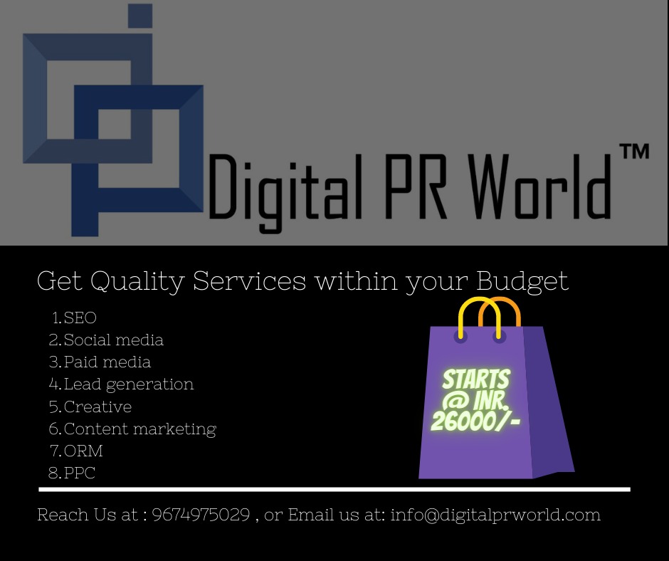 India's First Digital Package with SEO Social PR Creative CRO Content